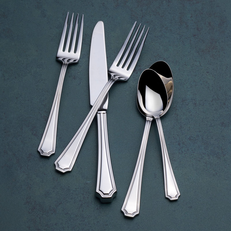 Wallace Audra 20-Piece 18/10 Stainless Steel Flatware Set, Service For 4 & Reviews | Wayfair